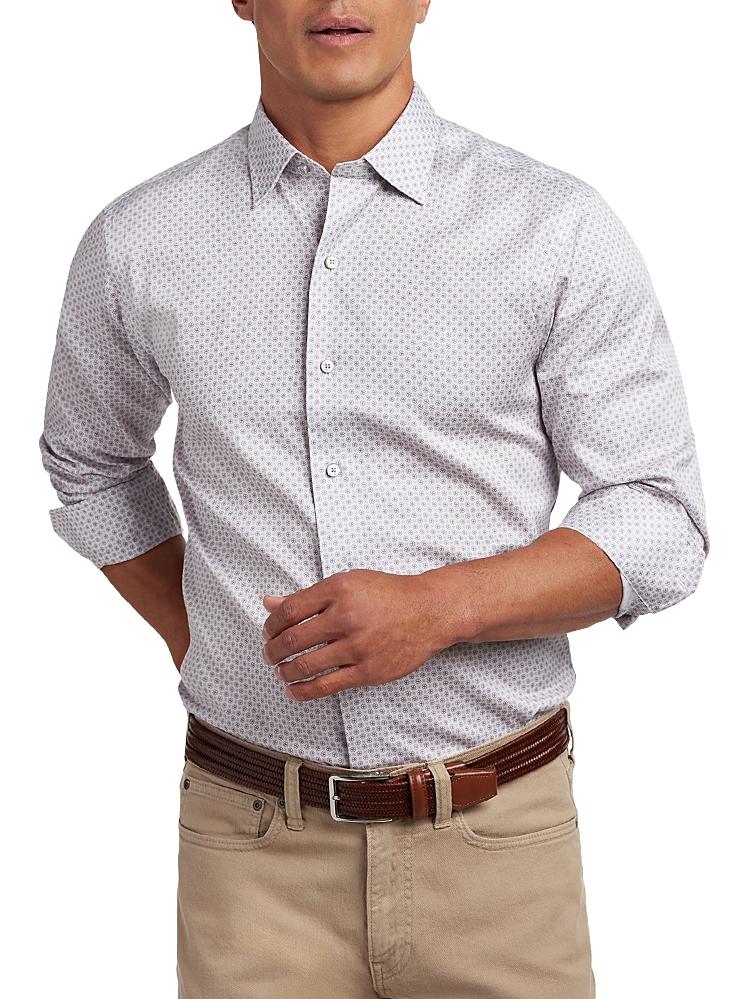 DAVID DONAHUE neat print shirt